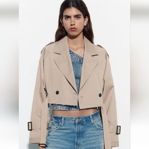 Zara | Jackets & Coats | Zara It Girl Cropped Trench Coat | Poshmark